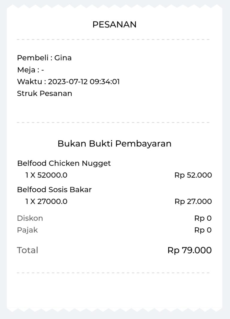 Cara Membuat dan Mencetak Pesanan