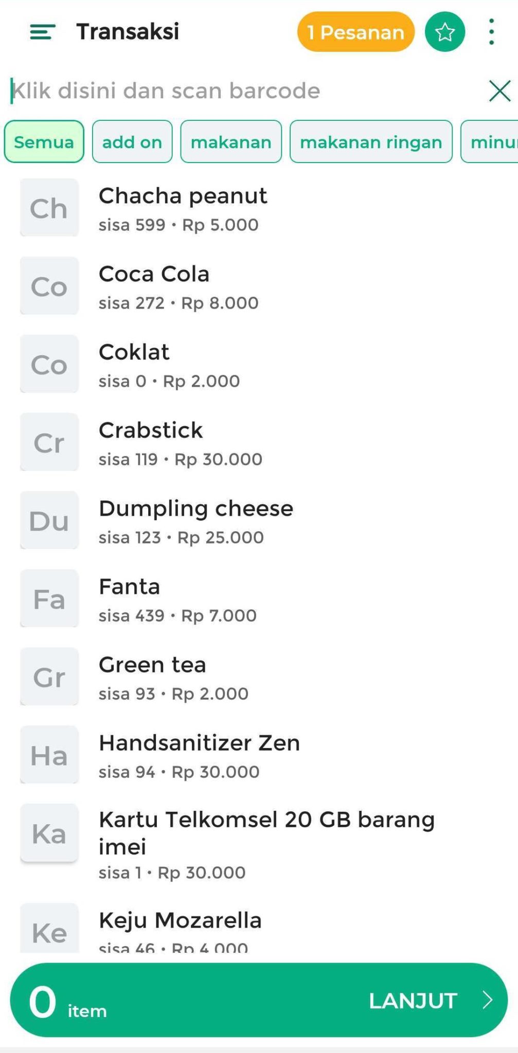 Cara Transaksi Menggunakan Scan Barcode External