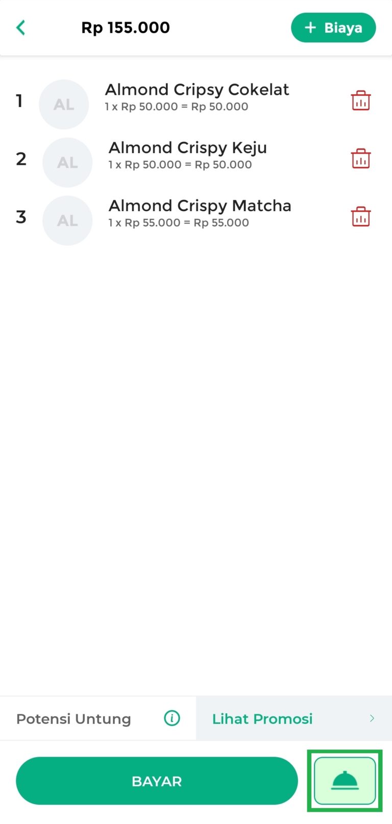 Cara Membuat dan Mencetak Pesanan