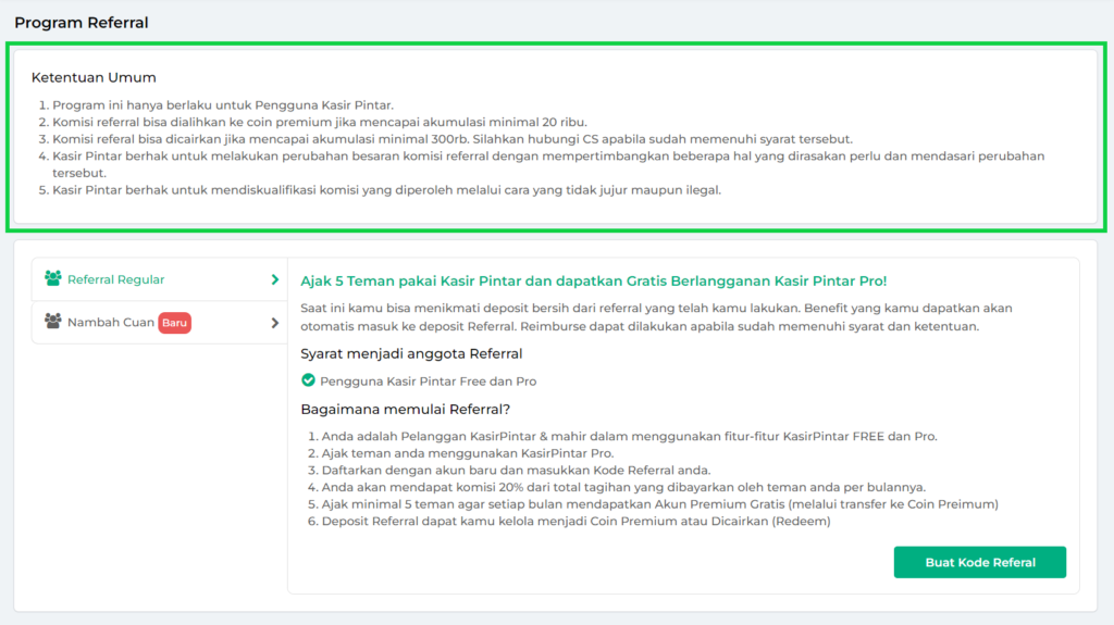 Cara Membuat Kode Referral