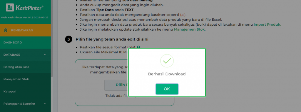 Cara Export / Import Edit Produk (Website/Back Office)