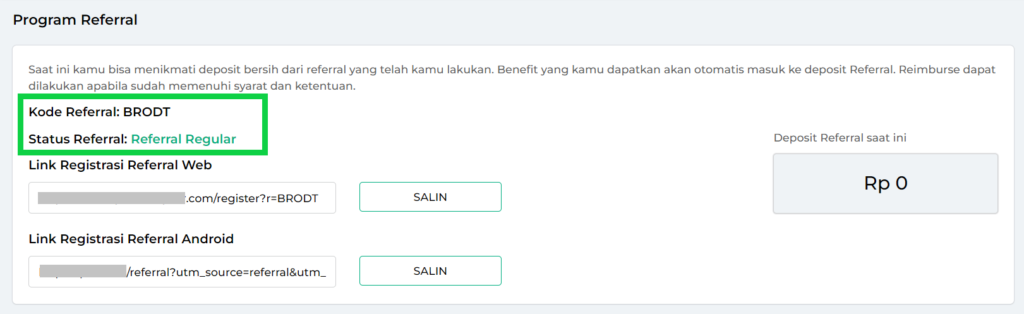 Cara Membuat Kode Referral