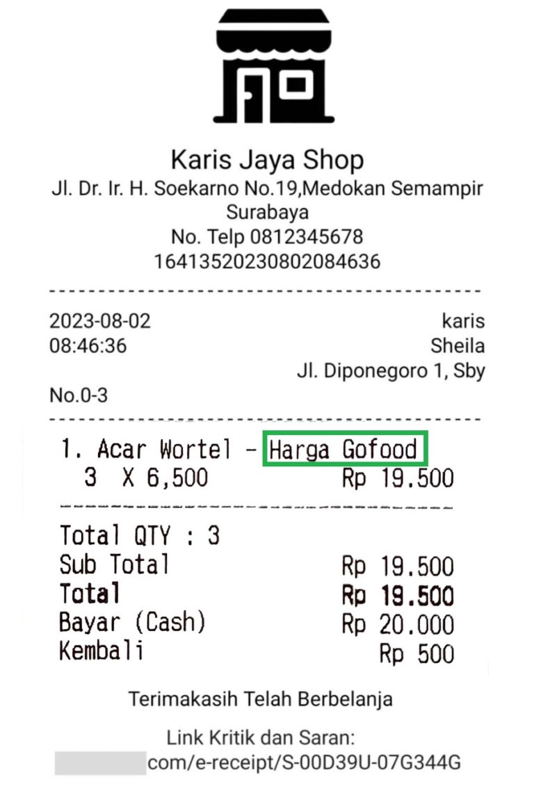 Cara Mengatur Tampilan Struk