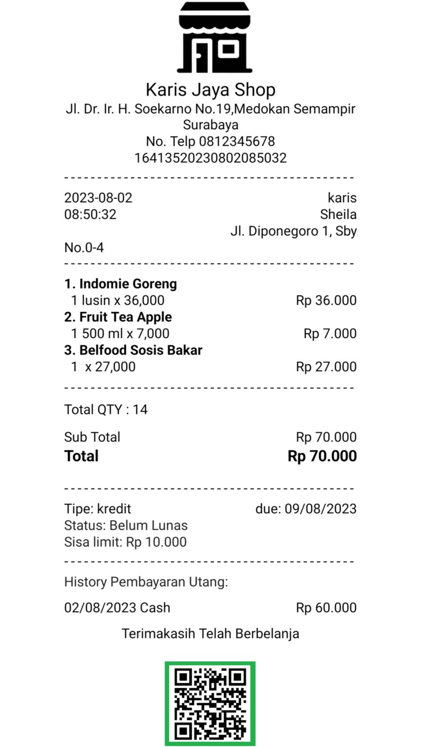 Cara Mengatur Tampilan Struk