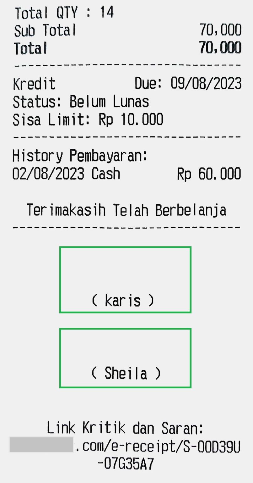 Cara Mengatur Tampilan Struk