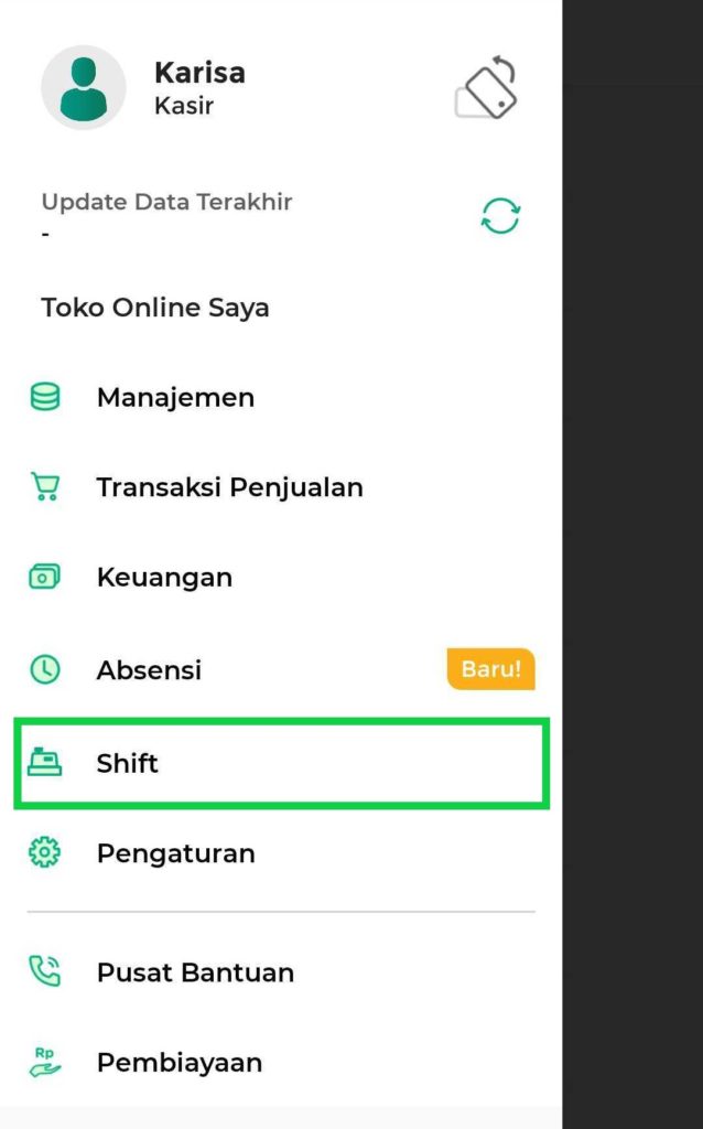 Cara Memulai Shift (Kasir Pintar Pro)