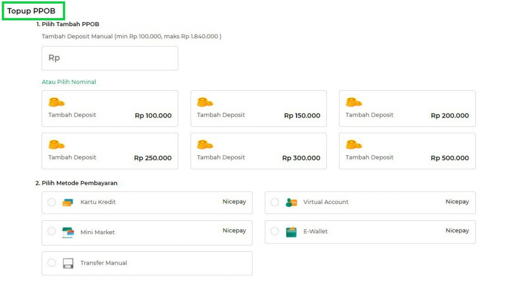 Cara Top Up Saldo PPOB (Website / Back Office)