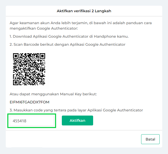 Cara Mengaktifkan Verifikasi Dua Langkah Menggunakan Google Authenticator