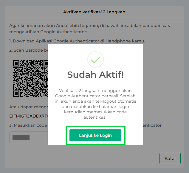 Cara Mengaktifkan Verifikasi Dua Langkah Menggunakan Google Authenticator