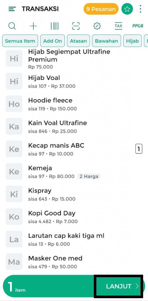 Cara Melakukan Transaksi untuk Keperluan Pribadi