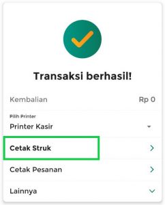 Cara Mencetak Struk