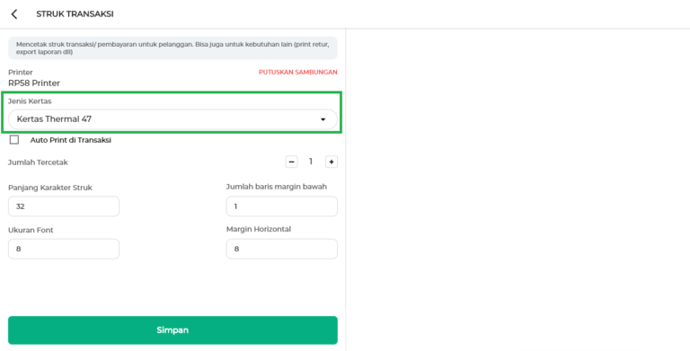 Cara Mencetak Struk dengan Kertas Thermal 58 mm (Kasir Pintar POS Desktop)