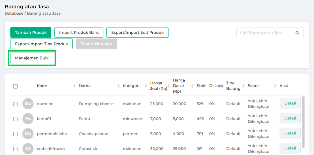 Cara Edit Barang/Jasa Secara Massal (Fitur Manajemen Bulk: Mode Edit Bulk)