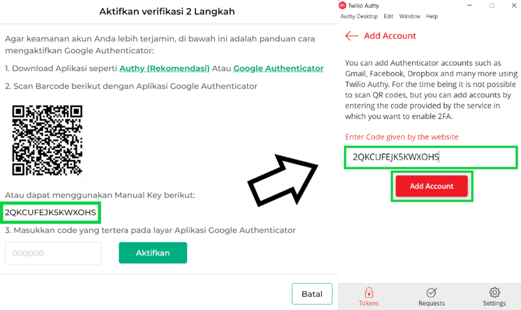 Cara Mengaktifkan Verifikasi Dua Langkah dengan Authy Authenticator