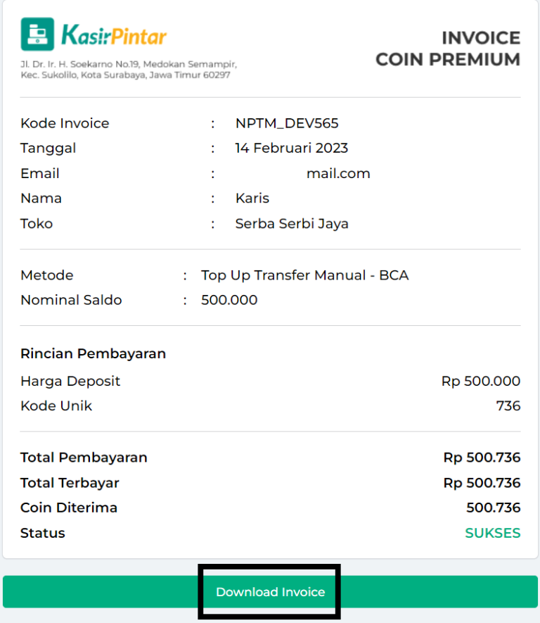 Cara Top Up Coin Premium (Website / Back Office)
