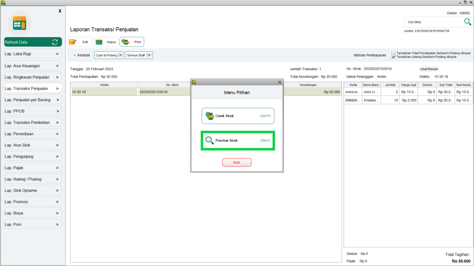 Cara Edit atau Retur Transaksi Penjualan & Pembelian (Kasir Pintar Desktop)