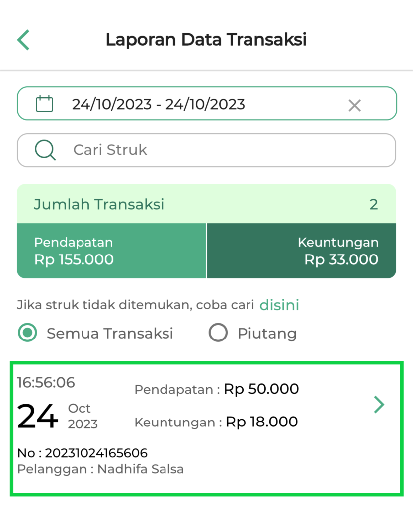 Fitur Manajemen Piutang