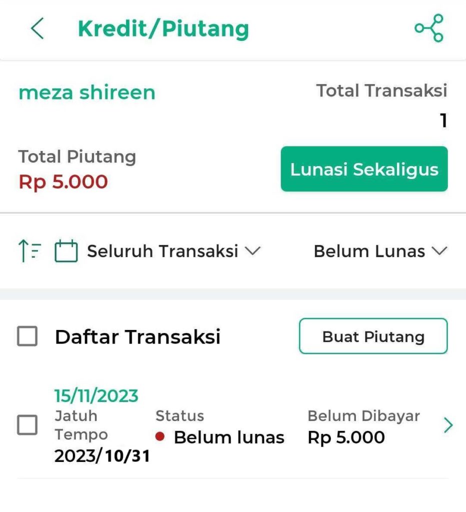 Fitur Manajemen Piutang (Kasir Pintar Pro)