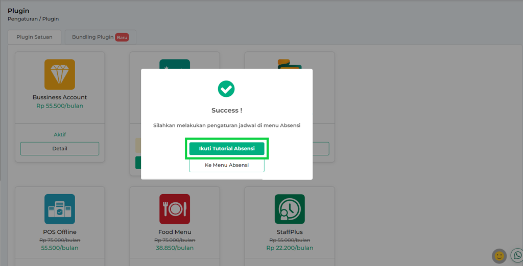 Pengaturan Fitur Absensi