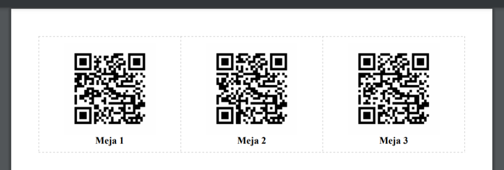 Pengaturan Fitur QR Meja