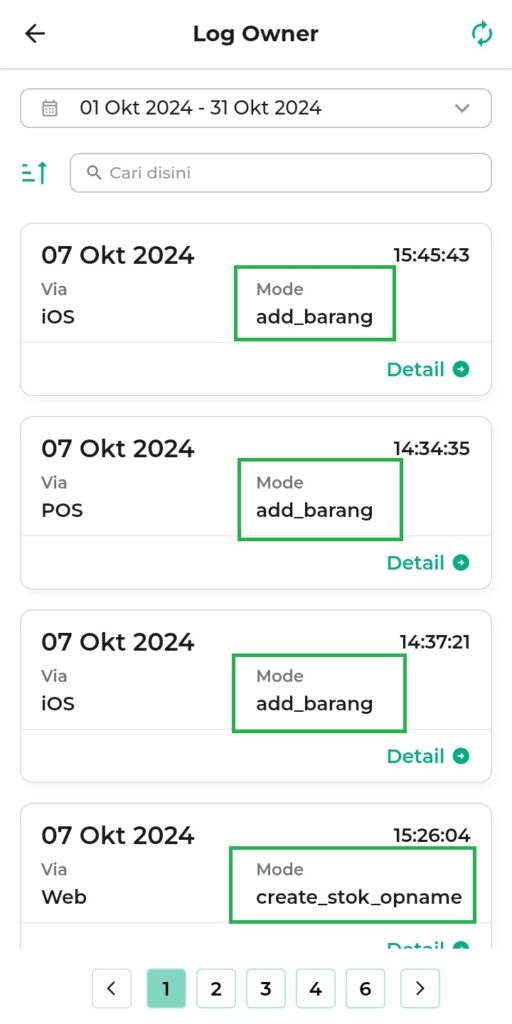 Cara Melihat Log Owner (Kasir Pintar Dashboard)