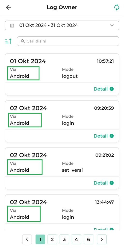Cara Melihat Log Owner (Kasir Pintar Dashboard)