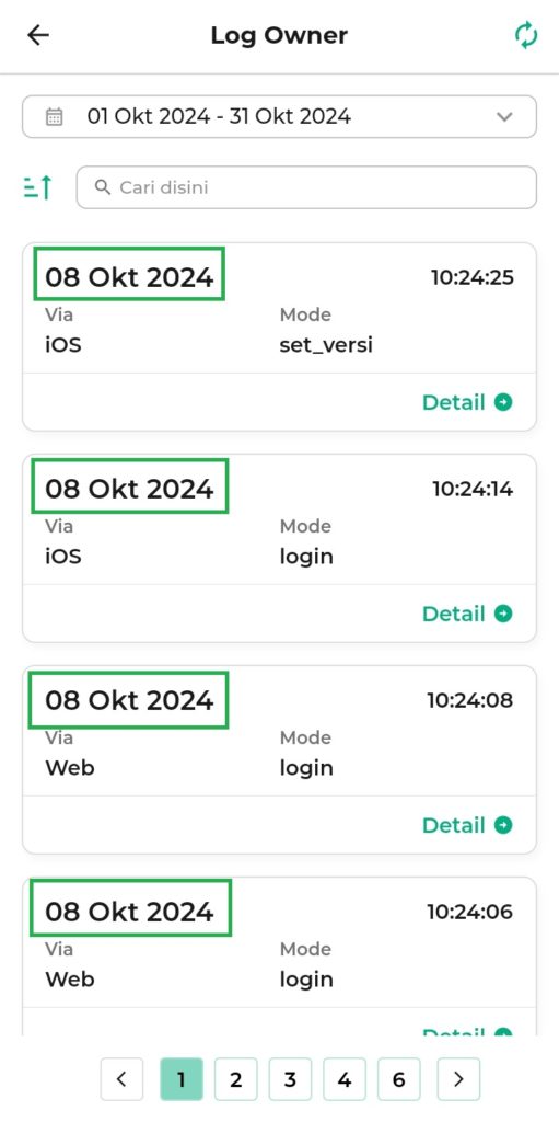 Cara Melihat Log Owner (Kasir Pintar Dashboard)