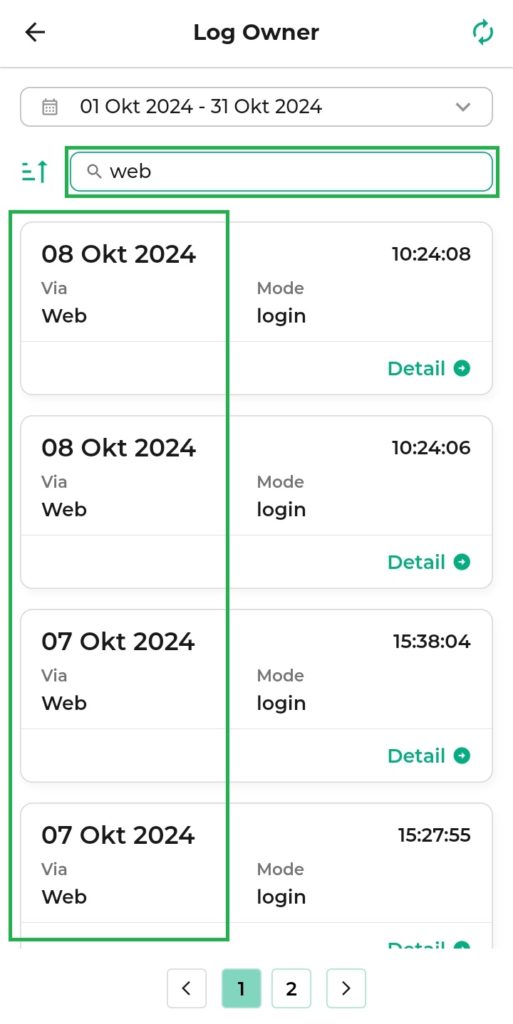 Cara Melihat Log Owner (Kasir Pintar Dashboard)