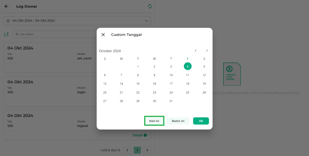 Cara Melihat Log Owner (Kasir Pintar Dashboard)