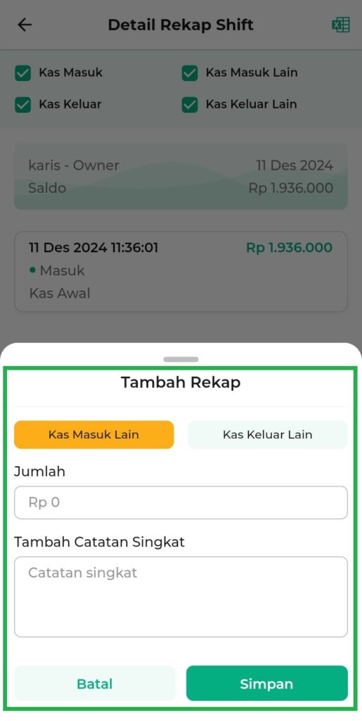 Cara Menggunakan Fitur Rekap Uang Kas (Kasir Pintar Dashboard)