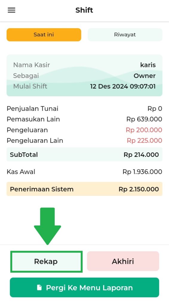 Cara Menggunakan Fitur Rekap Uang Kas (Kasir Pintar Dashboard)