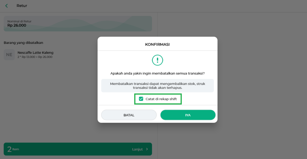 Cara Membatalkan Transaksi Penjualan (Kasir Pintar POS)
