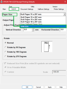 Cara Tambah Ukuran Kertas Cetak untuk Printer Thermal Epson